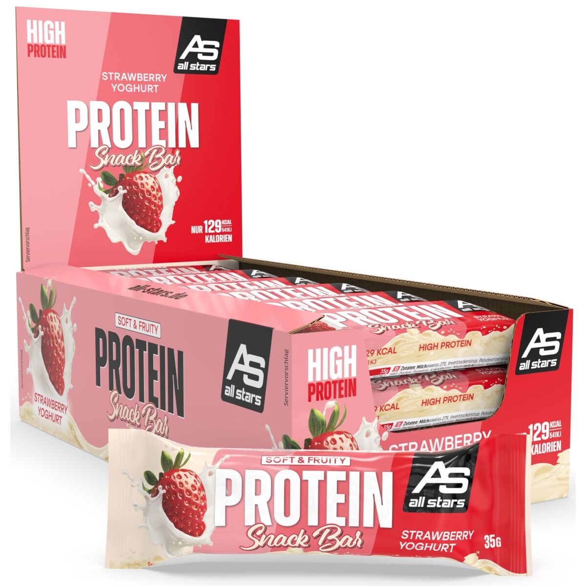 Protein Snack Bar Strawberry-Yoghurt 18x35g online at Fitness Product ...